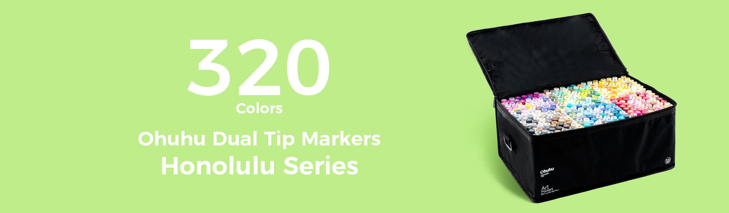 Ohuhu Honolulu 320 Colors Dual Tips Alcohol Art Markers (New Version)