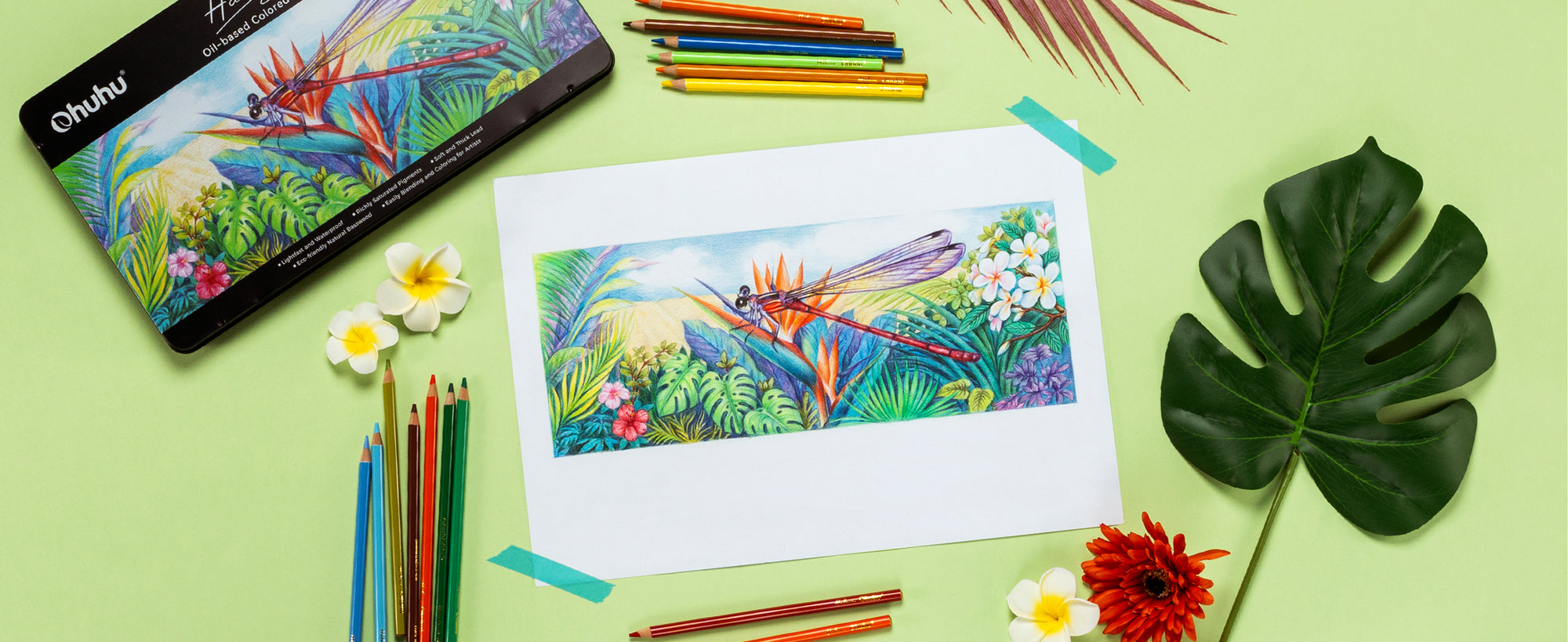 Ohuhu Halawa Series 72 Colors Oil-based Colored Pencils