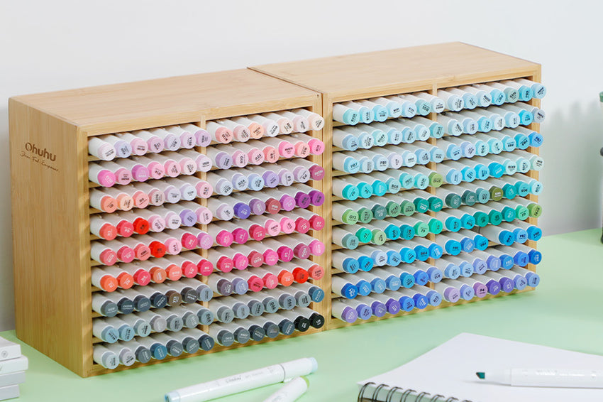 Ohuhu Bamboo Marker Organizer