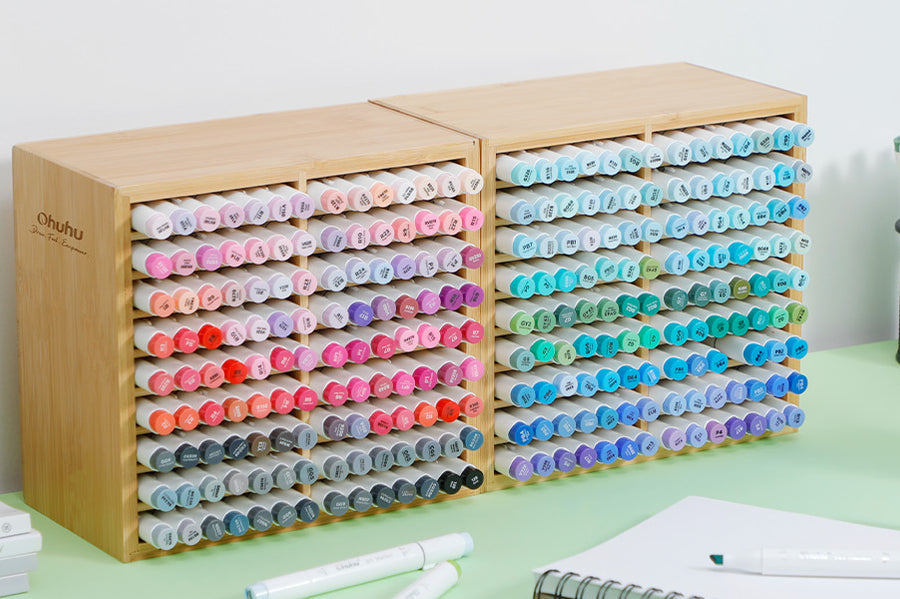 Ohuhu Bamboo Marker Organizer