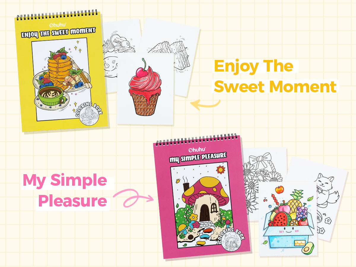 Ohuhu Double-Sided Bleedproof Coloring Book