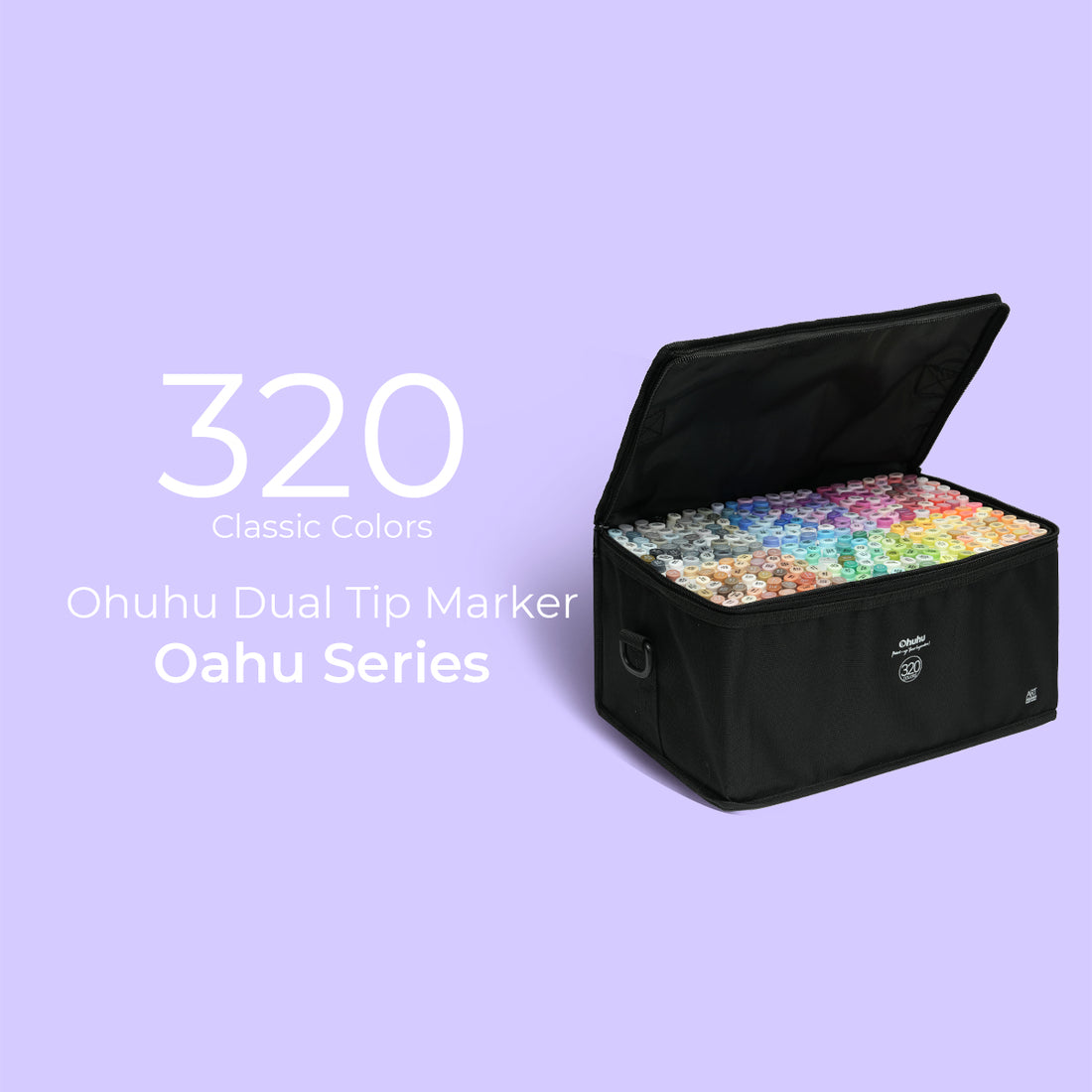 Ohuhu Oahu 320 Colors Dual Tips Alcohol Art Markers, Fine & Chisel
